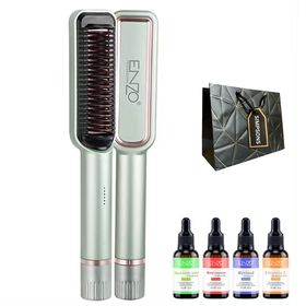 Enzo- Hair Comb Straightening Iron with Set of 4 Hair Serum & Simpsons ...