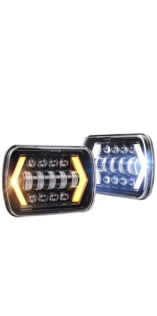Headlights (LED)(7x6') with Arrow Angel eyes (DRL) Turn Signal Light ...