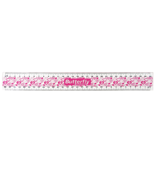 Butterfly 30Cm Pvc Flexi Ruler - Pink (Pack Of 12 Rulers) | Shop Today ...