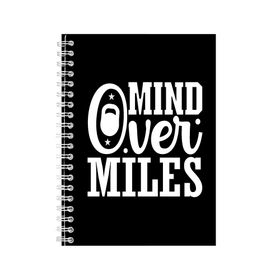 Miles A5 Notebook Spiral and Lined Workout Quotes Graphic Notepad Gift ...