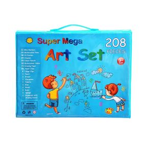Childrens DIY Super Mega Art Set 208 Pieces Drawing Color Painting Art ...