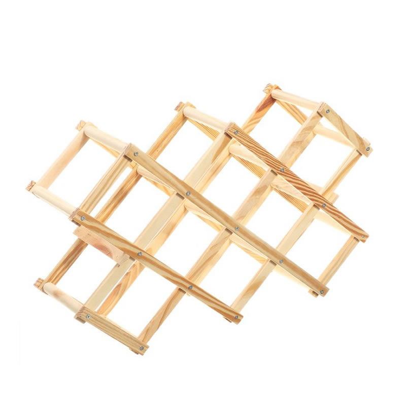 10-Bottle Wooden Foldable Wine Bottle Rack | Shop Today. Get it ...