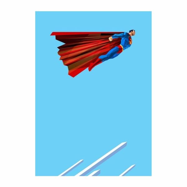 Superman Cartoon Flying Poster - A1 | Shop Today. Get it Tomorrow ...