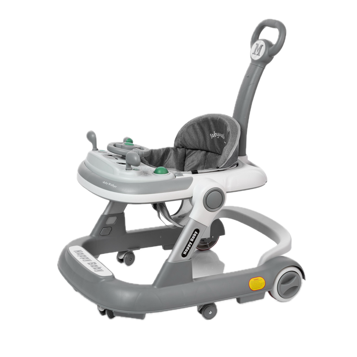 2 in 1 Baby Multifunctional Walking Ring and Baby Walker with Push Bar ...