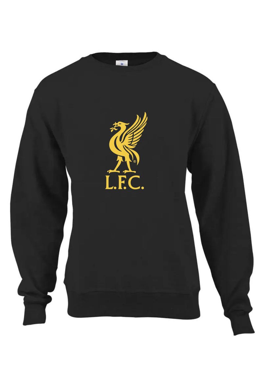 Liverpool LFC Gold Big Black Unisex Crew Neck Pullover - Sweater | Shop ...