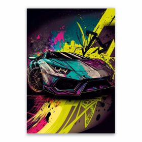 Lamborghini Painting Splash Poster - A1 | Shop Today. Get it Tomorrow ...