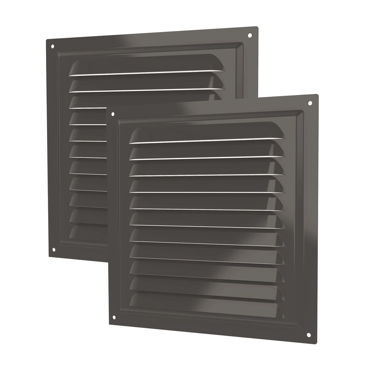Ventilation wall cover grilles 200 x 200mm square zinc coated - 2 ...