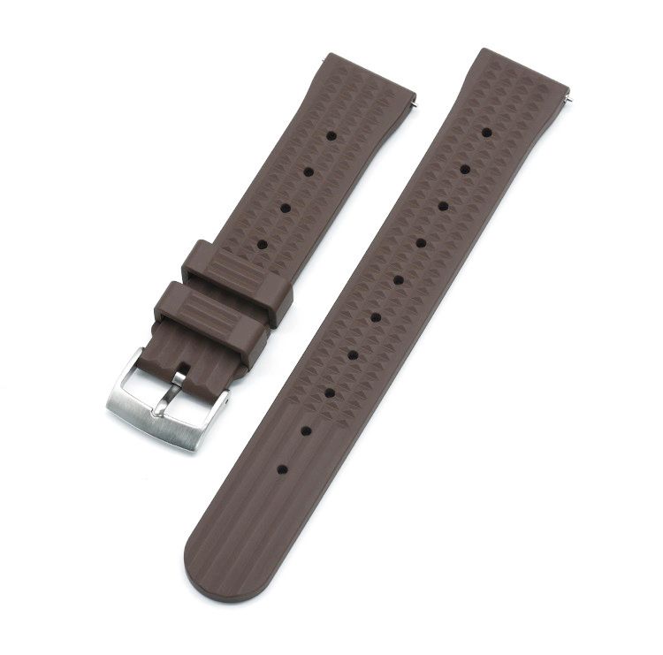 22mm Rubber Waffle Watch Strap Brown | Shop Today. Get it Tomorrow ...