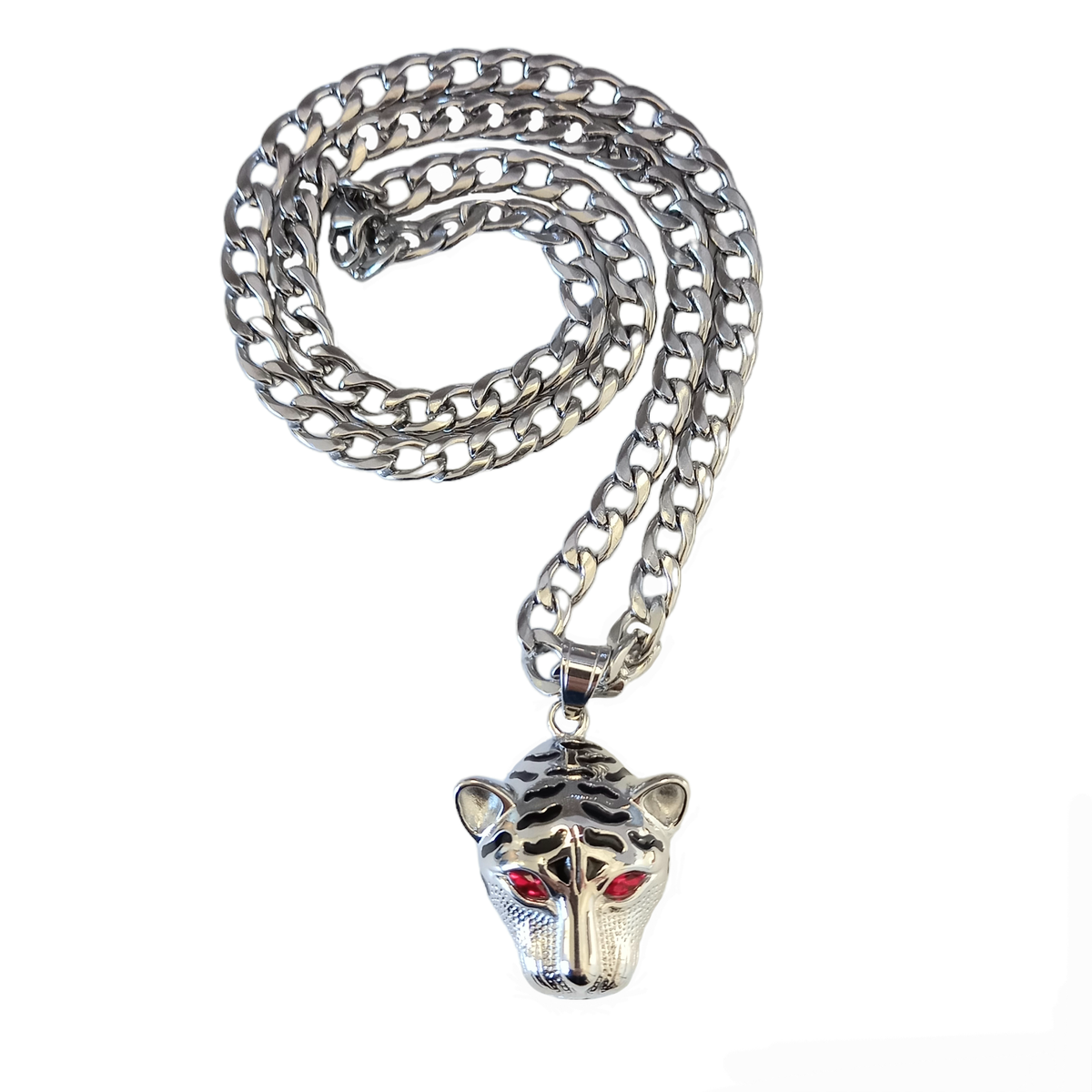 Stainless Steel Tiger Head Pendant Necklace | Shop Today. Get it ...