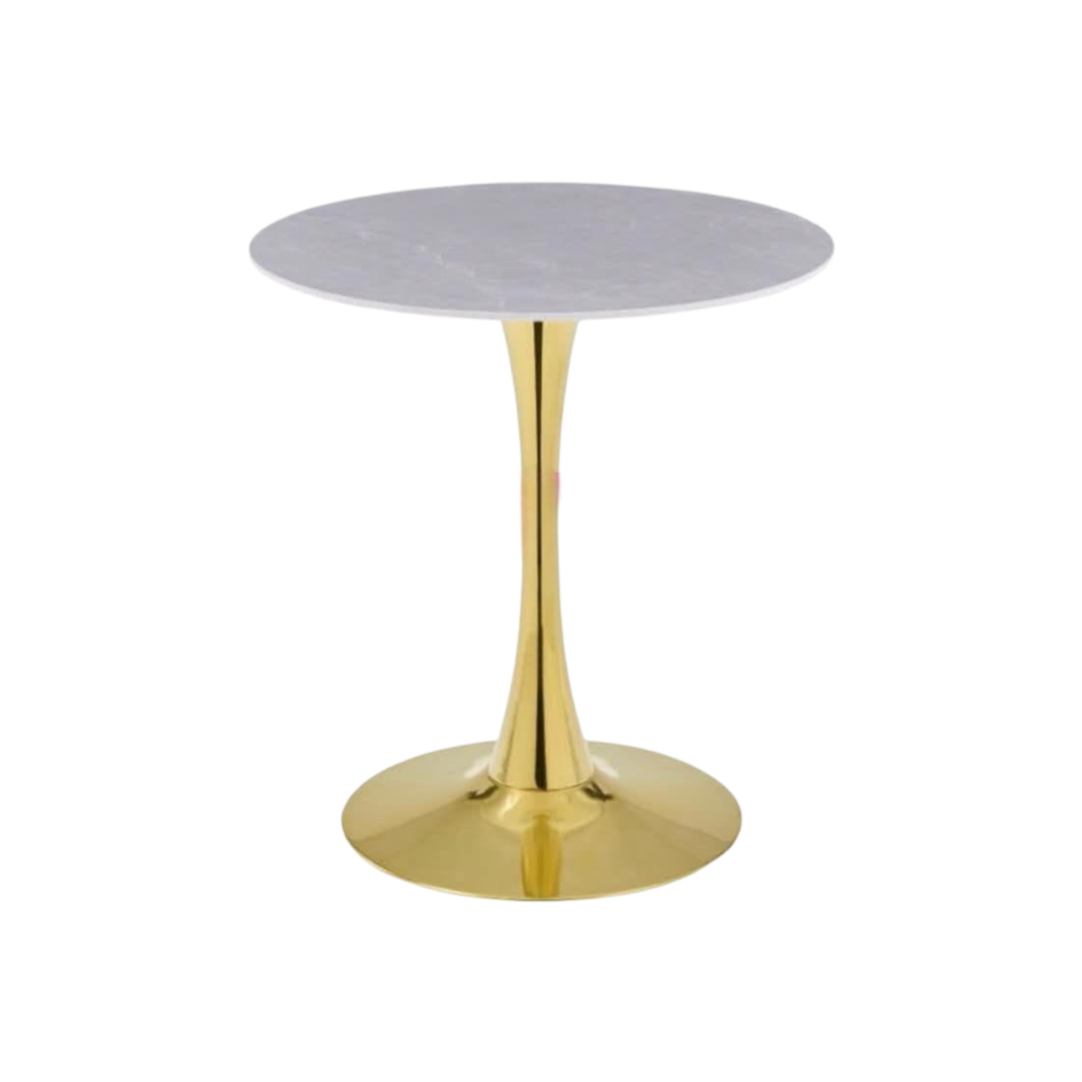 Modern Living Room Round Marble Top Tulip Table With Gold Metal Base ...