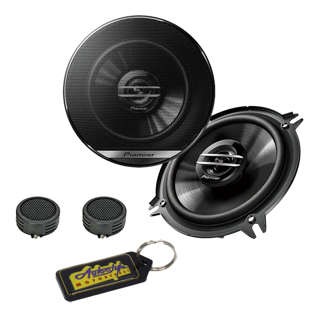 Pioneer 5" 250w 2-way Car Speakers with Evo Tweeters & Gel Key Holder ...