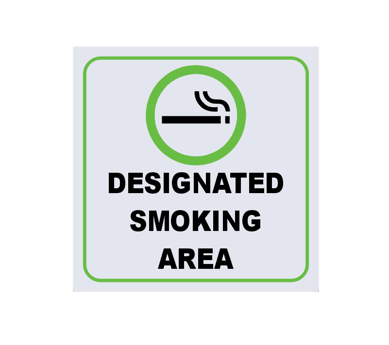 Designated Smoking Area Safety Sign - 29CM | Shop Today. Get it ...