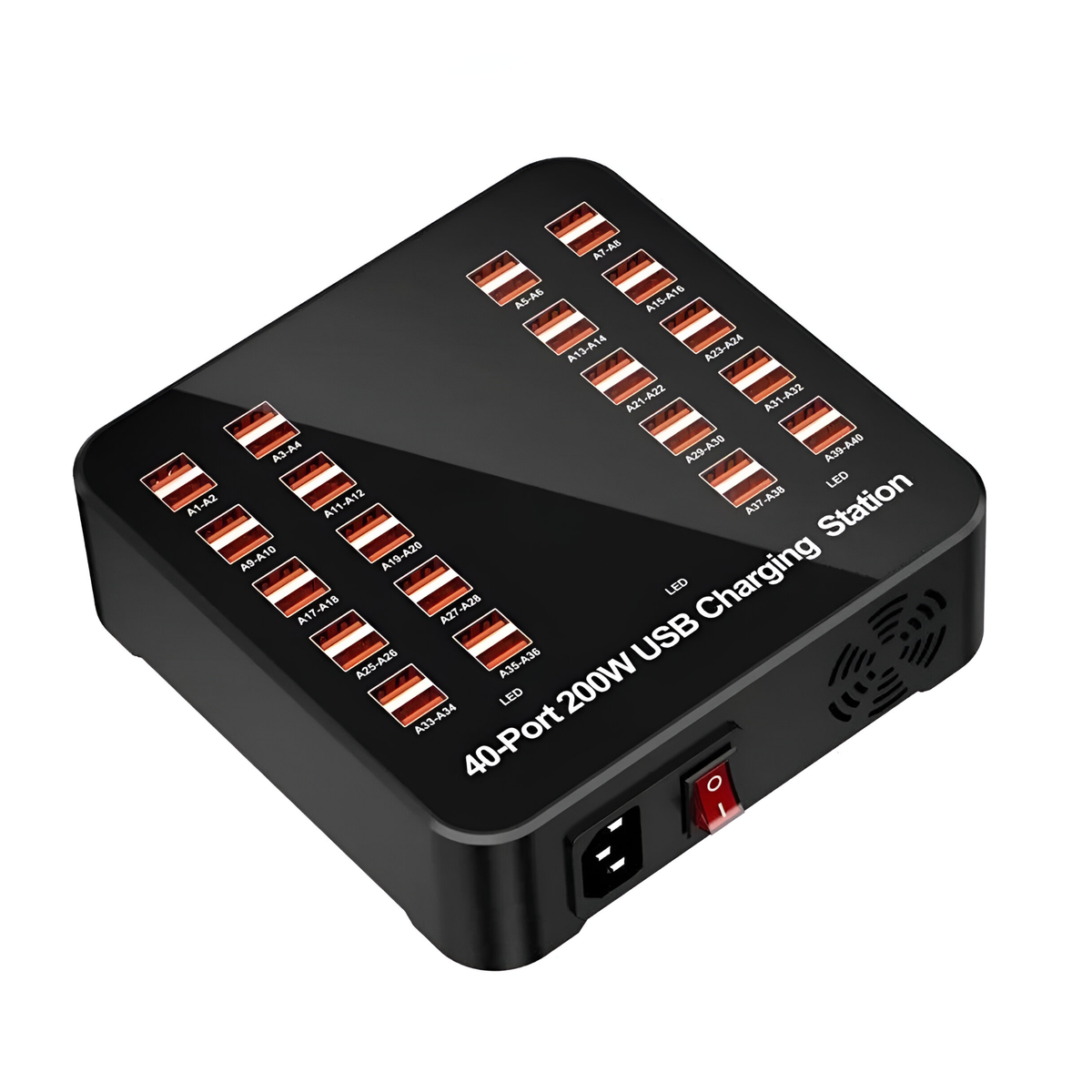 220V 40-Port USB Charger - 200W Multi-Device Charging Station | Shop ...