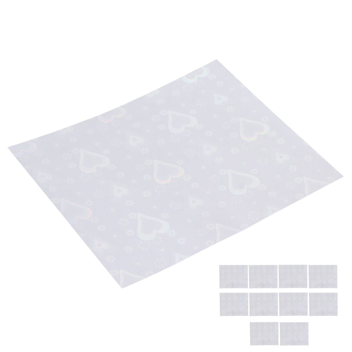 10 Sheet Laser Nail Art Sticker Shiny Fashionable Heart Shaped | Shop ...