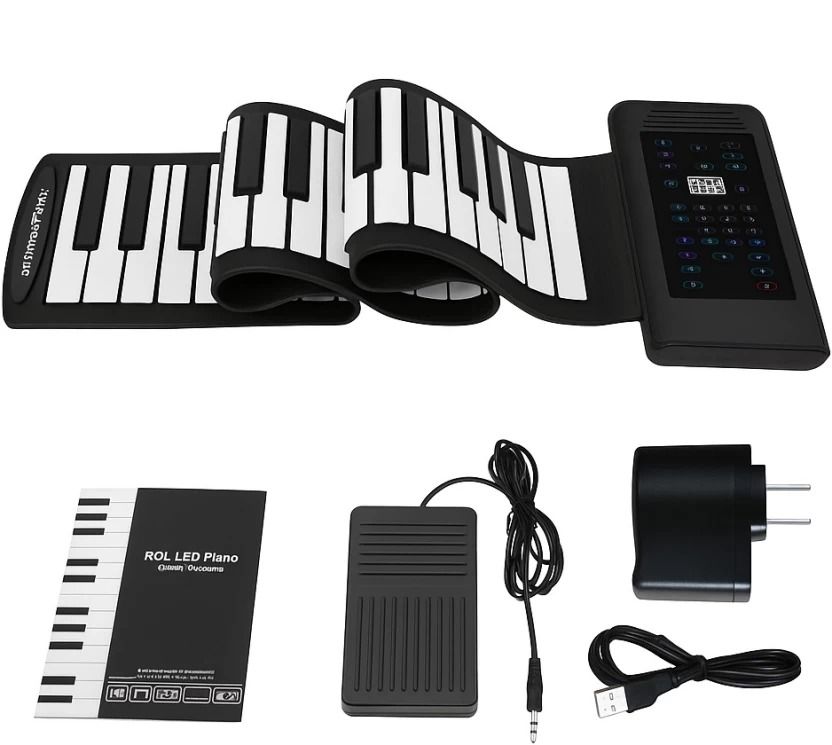 Digital Electronic Flexible Roll Up Foldable Silicone 16 Key Keyboard ...