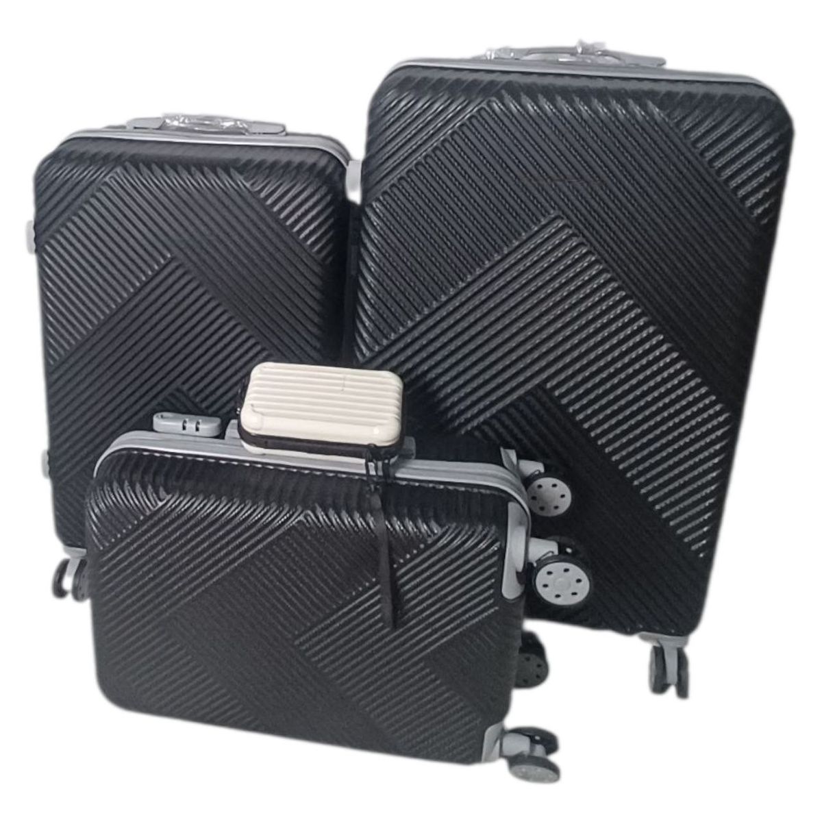 4-Piece Galaxy G6 Luggage Set - Black | Shop Today. Get it Tomorrow ...