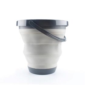 10L Folding Square Collapsible Water Bucket - Black and Grey | Shop ...