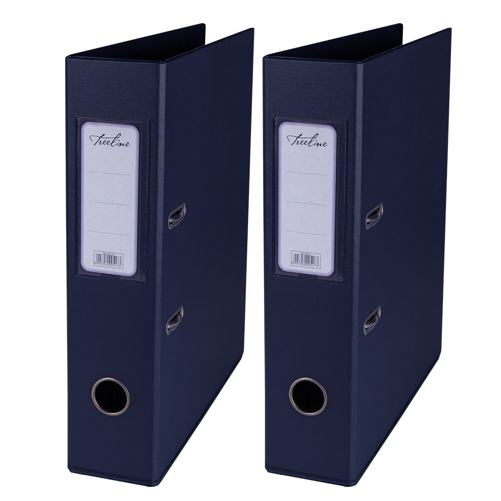 Treeline PVC 70 A4 PVC Lever Arch File - Navy Blue - Pack of 2 | Shop ...