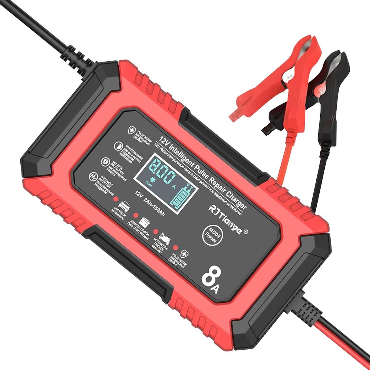 Intelligent Pulse Repair Battery Charger - 8A Smart Charger for Car ...