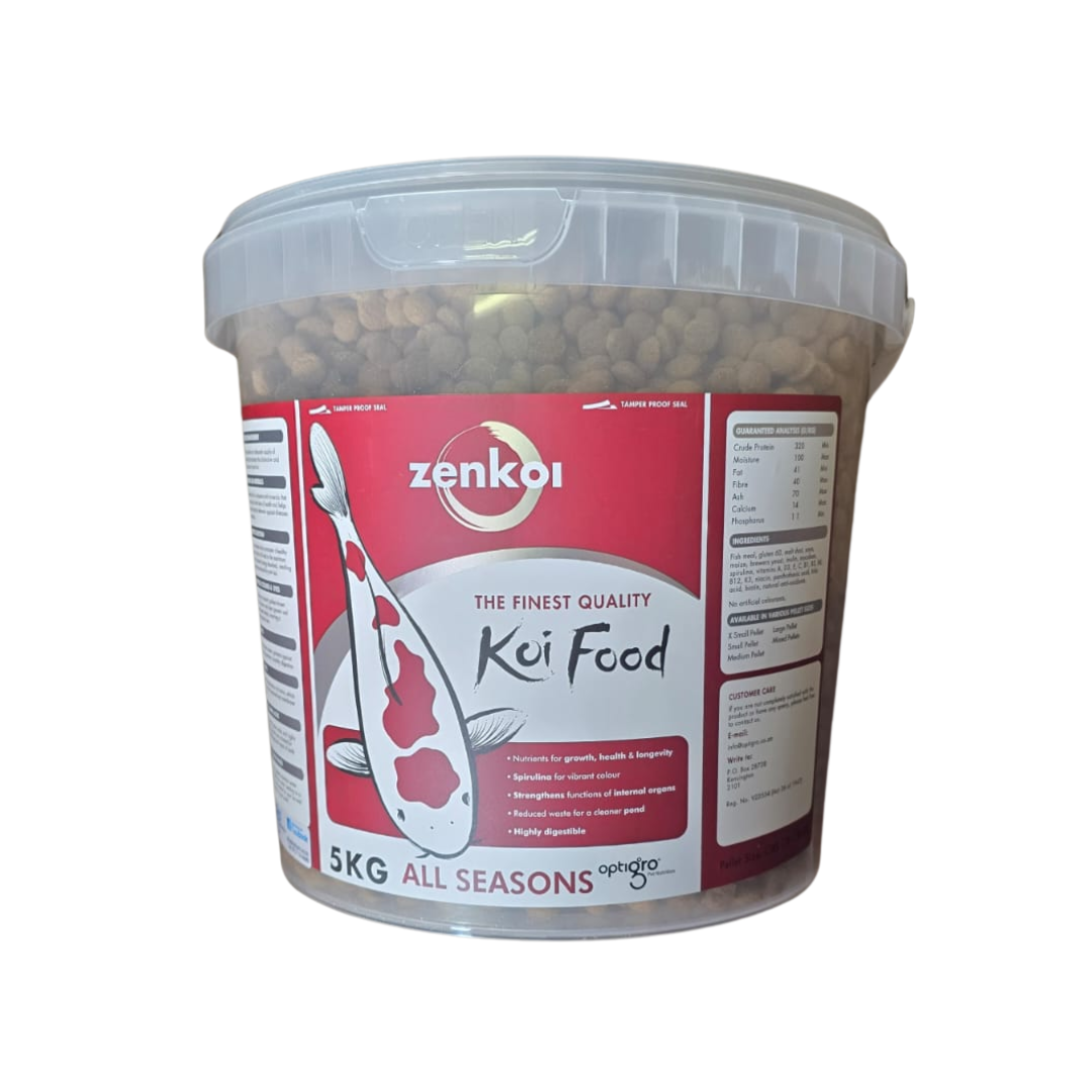 Zenkoi All Seasons Koi & Fish Floating Pellets - 5kg Bucket | Shop ...