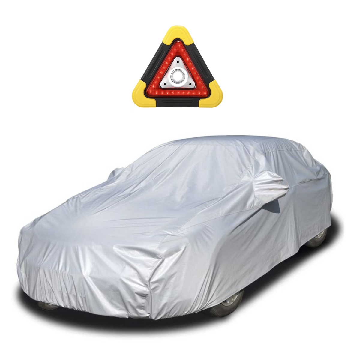 Waterproof & Dust-proof Car Cover + Multifunctional Warning Light - L ...