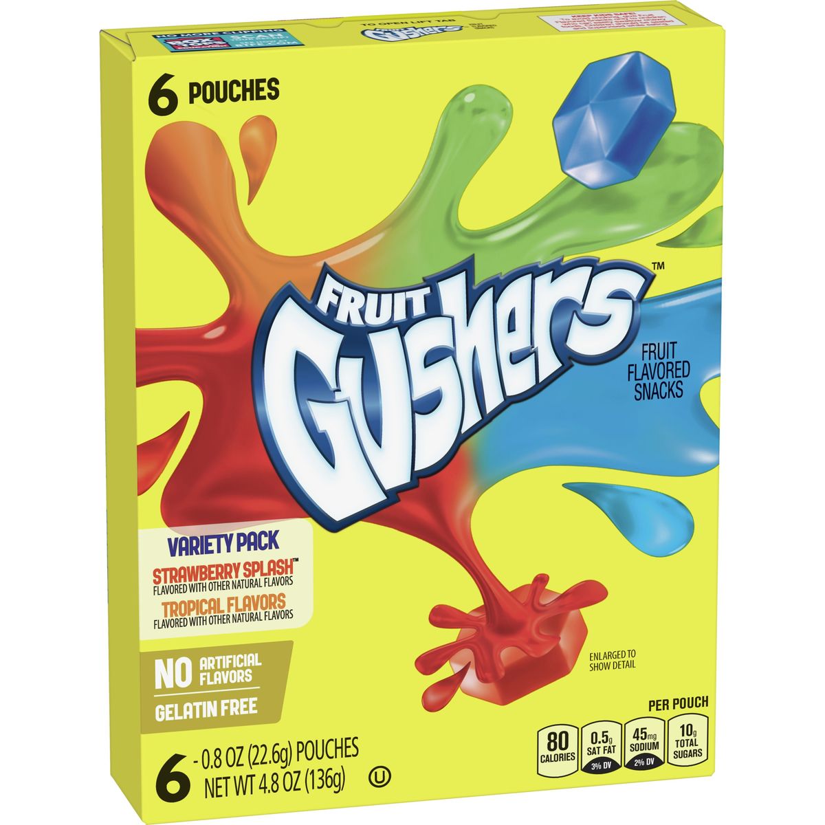 Fruit Gushers Fruit Flavored Juicy Centre Gummy Sweets Snacks Box Of 6 ...