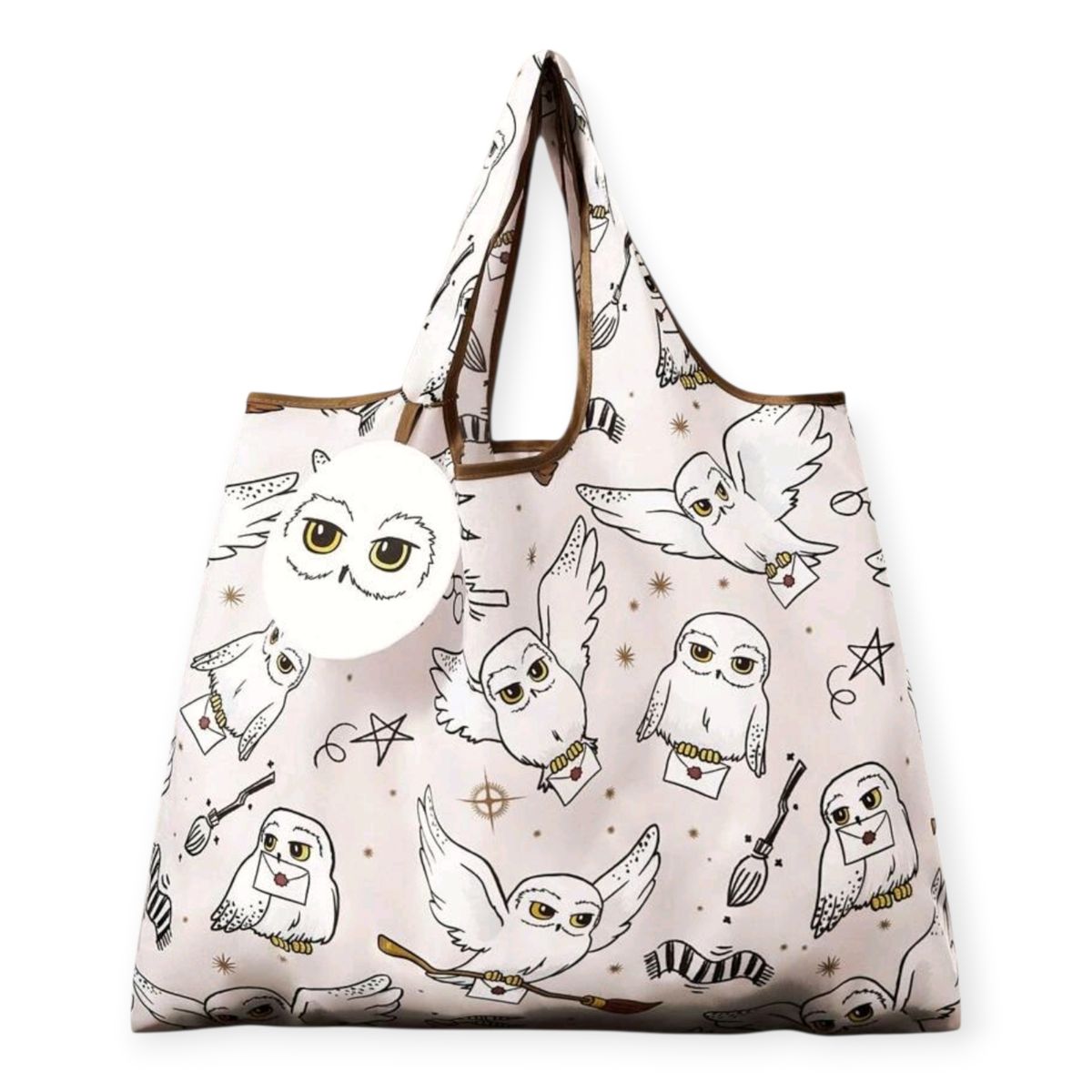 Harry Potter Hedwig Foldable Tote Bag - Large Reusable Shopping Bag ...