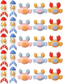 25pcs Resin Crab and Fish Bone Shaped Thumbtacks Decorative Push Pins ...