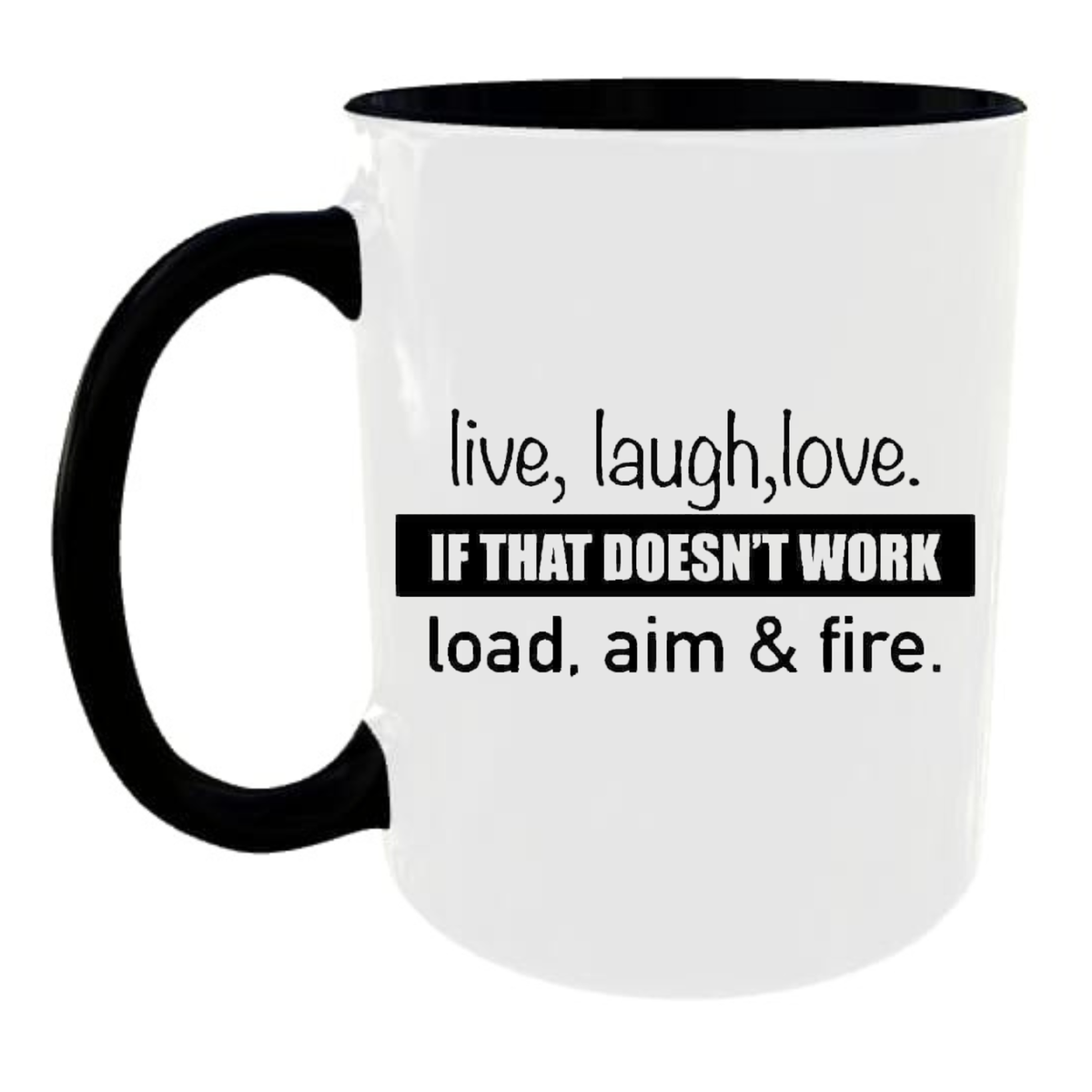 Load, Aim & Fire Black Mug | Shop Today. Get it Tomorrow! | takealot.com