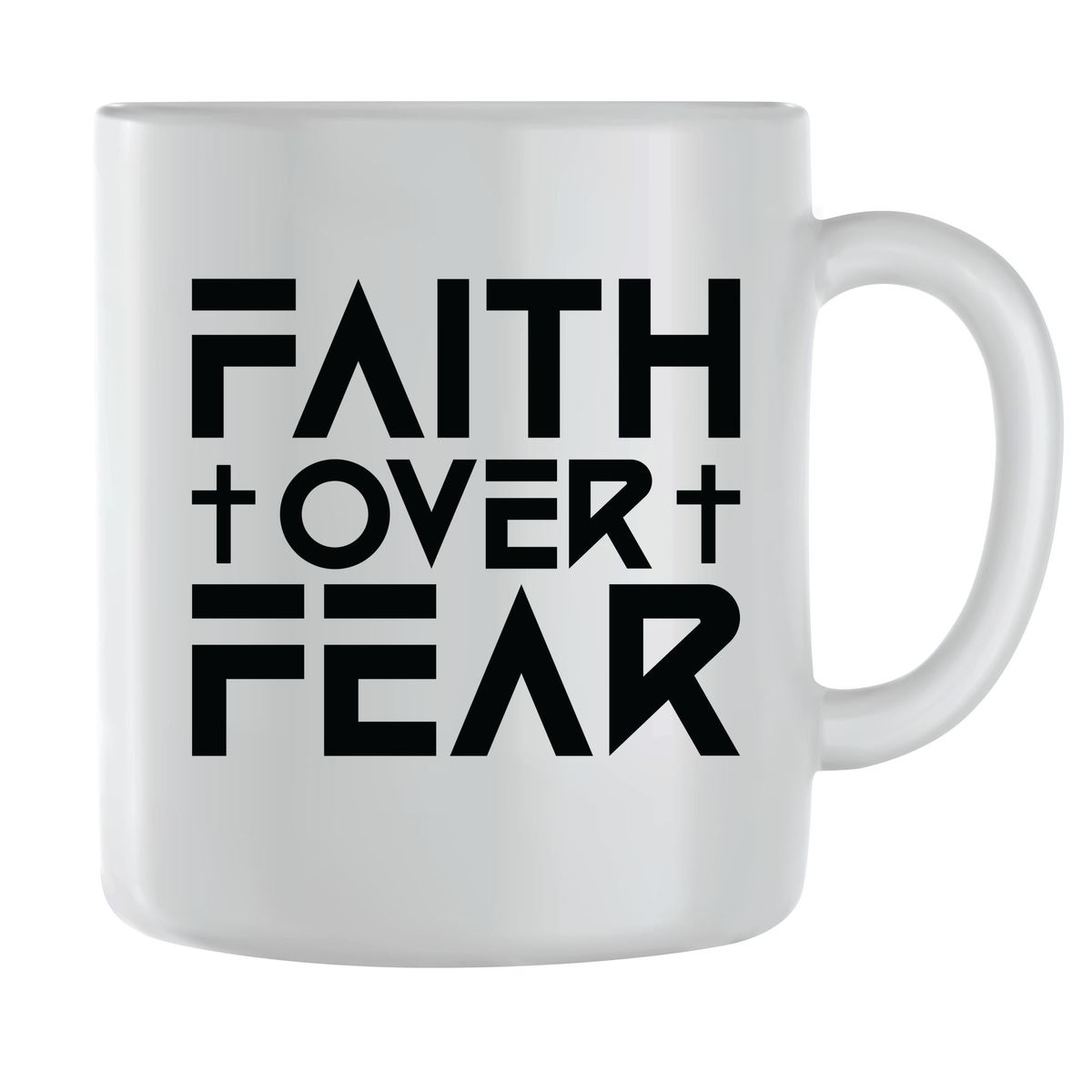 Faith Over Fear Coffee Mugs for Men Women Graphic Christian Easter ...