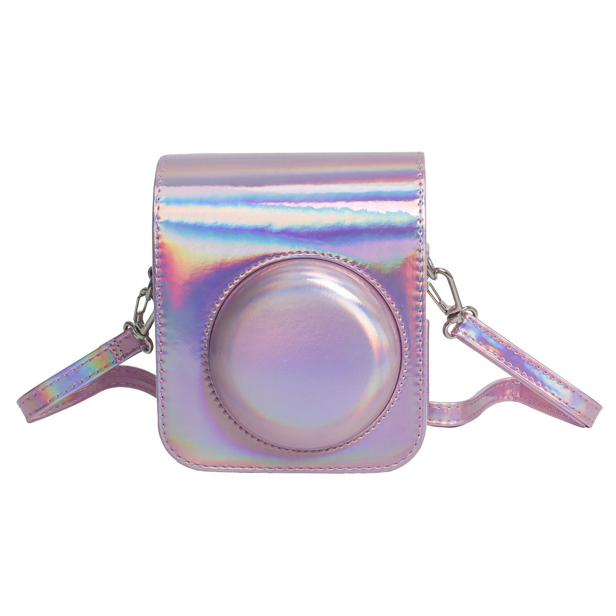 Retro PU Leather Case & Strap for FUJIFILM Instax Mini 12 (Holographic ...