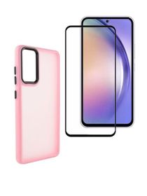 Glass + Silicone Cover For Samsung A14 Combo Deal -Pink | Shop Today ...