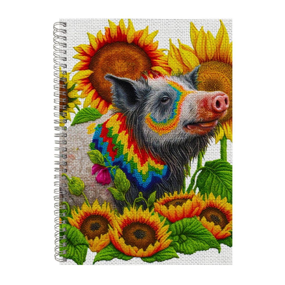 Embroidered PIG Notebook Animal Gift Idea A4 Notepad Pad 101 | Shop ...