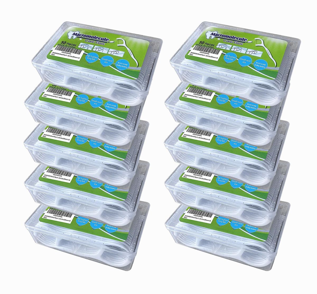 500 Piece Dental Floss Sticks Disposable Toothpicks Travel Packs(10 ...