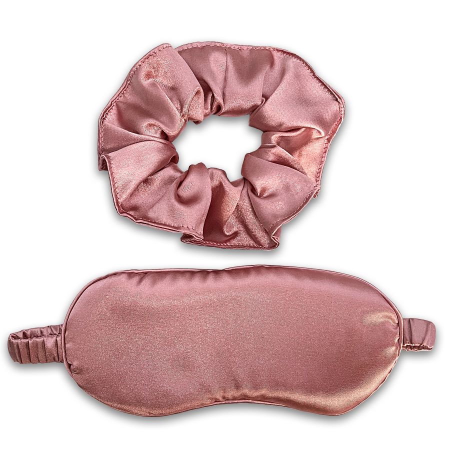Dusty pink satin eye mask & scrunchie set | Shop Today. Get it Tomorrow! | takealot.com