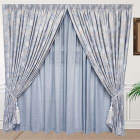 Matoc Designs Curtain Set -Honeycomb & Linen Textrued Sheer DuckEgg -Taped | Shop Today. Get it ...