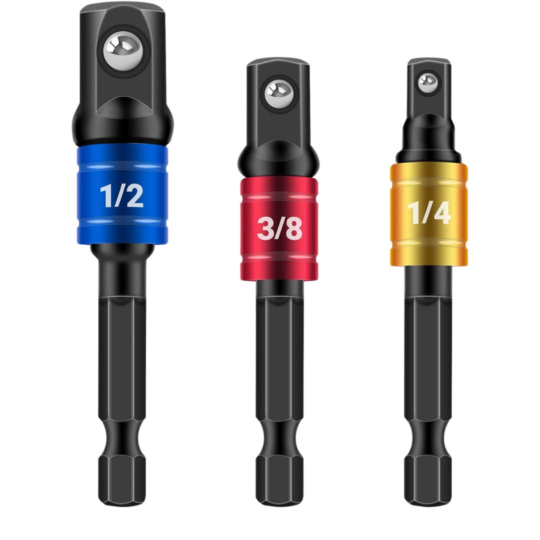 KR Socket Adapter/ Extension Set: 1/4", 3/8" and 1/2" (3-Piece) | Shop ...