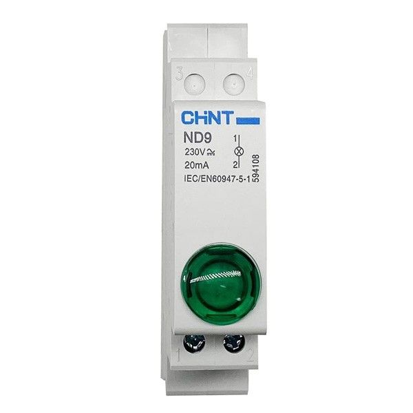 CHINT ND9 Green LED Indicator Light Pilot Light DIN Rail Mount | Shop ...