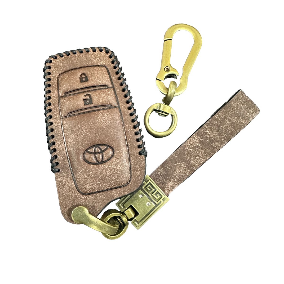 Genuine Leather Toyota Land Cruiser 200 Series Key Holder - Brown ...