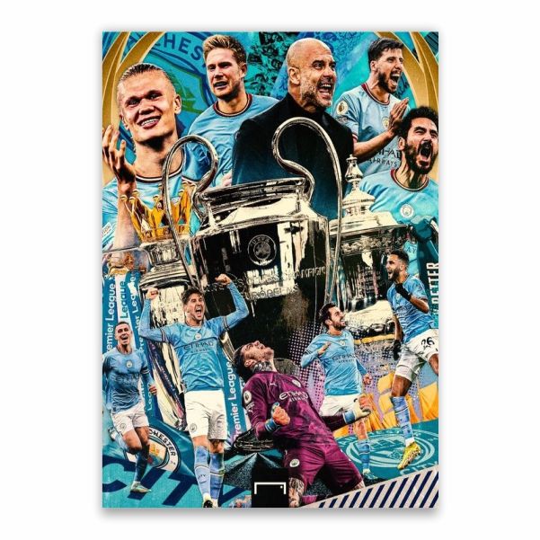 Man City UCL Collage Poster - A1 | Shop Today. Get it Tomorrow ...