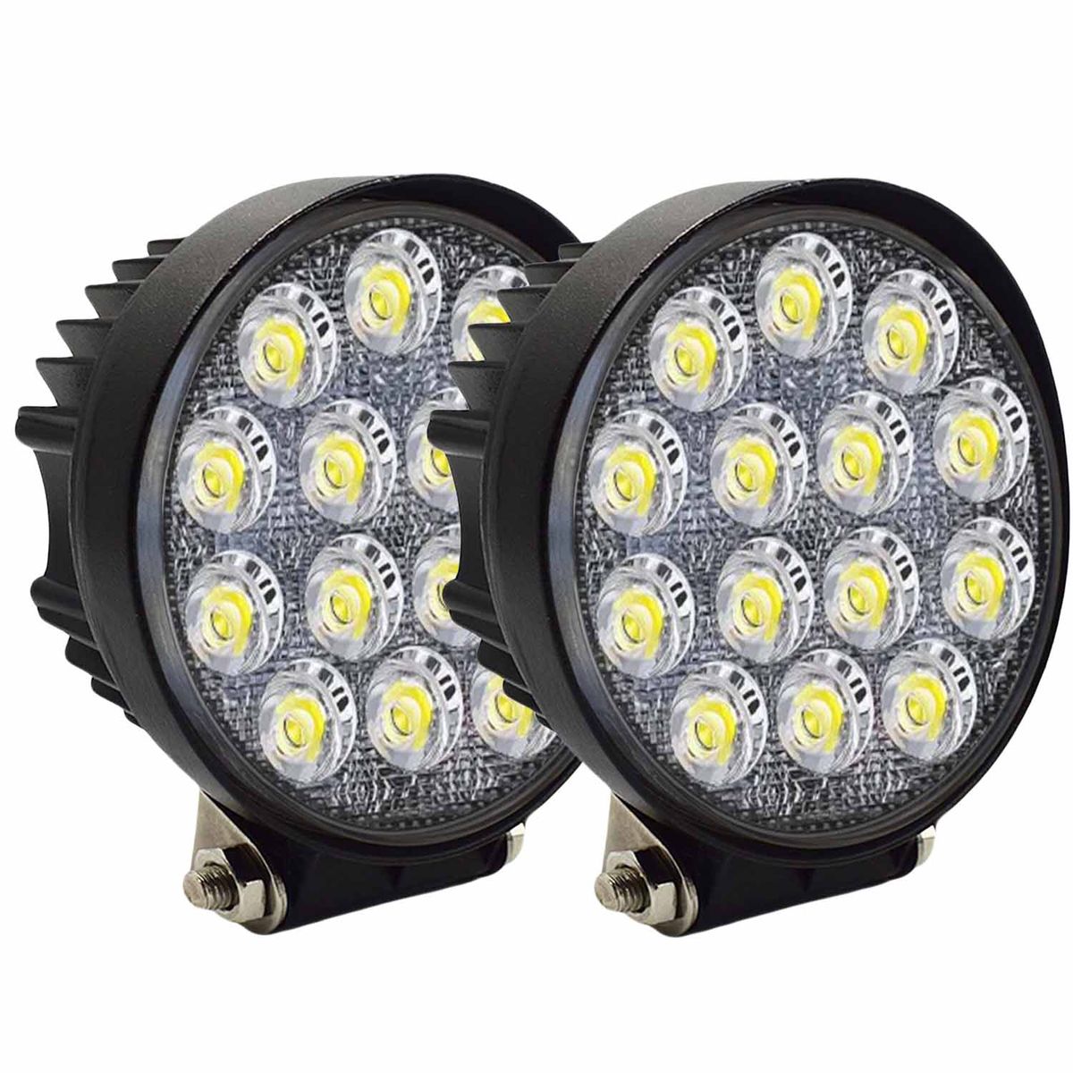Pack Of 2 42W Round LED Working Car Lights Spot Light 2000lm 5cm ...