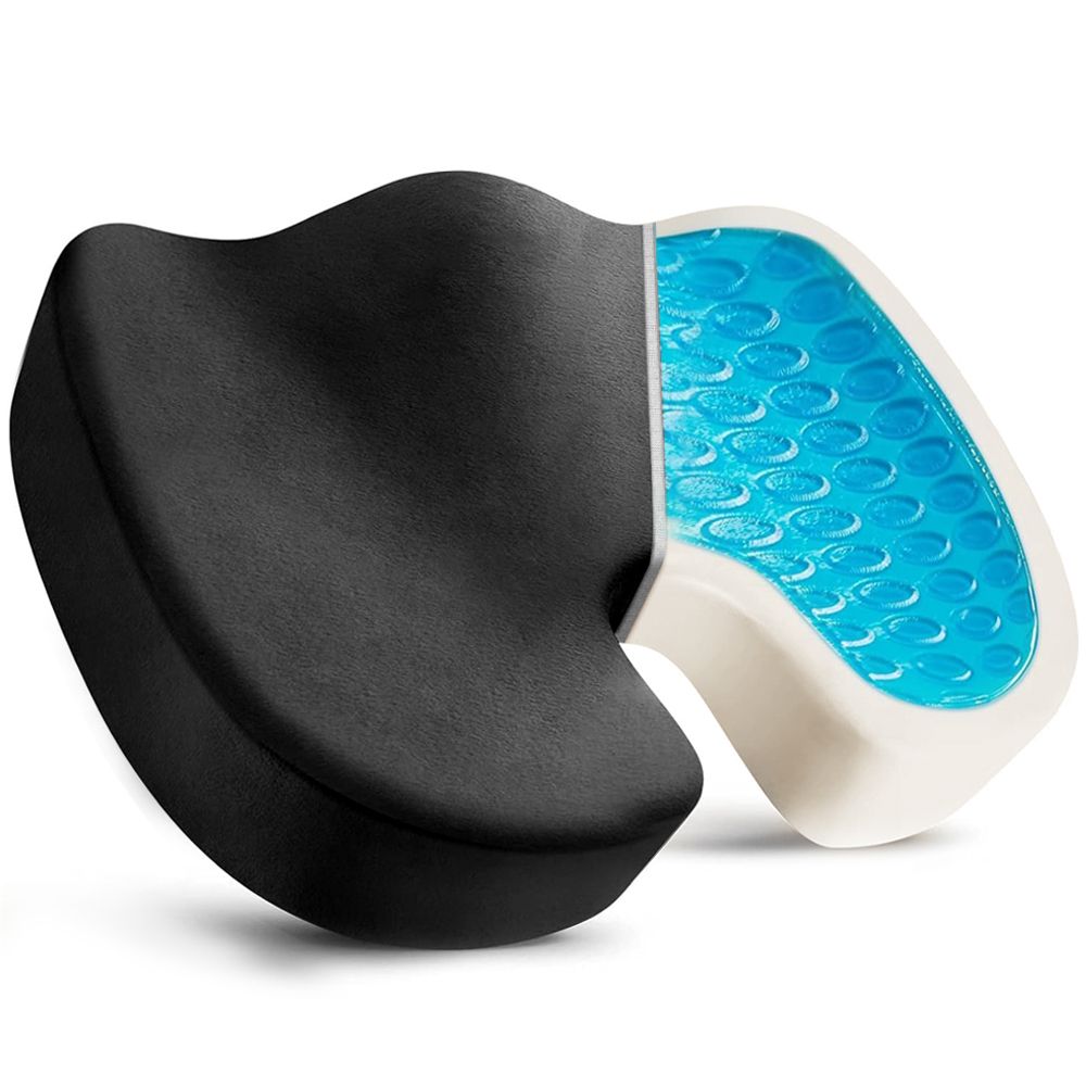 Chenshia Ergonomic Gel Seat Cushion Sciatica&Back Pain Relief Office ...