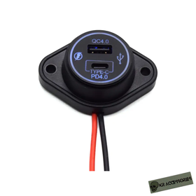 Automotive Panel Mount Type C & USB Charger Sockets (12V) | Shop Today ...