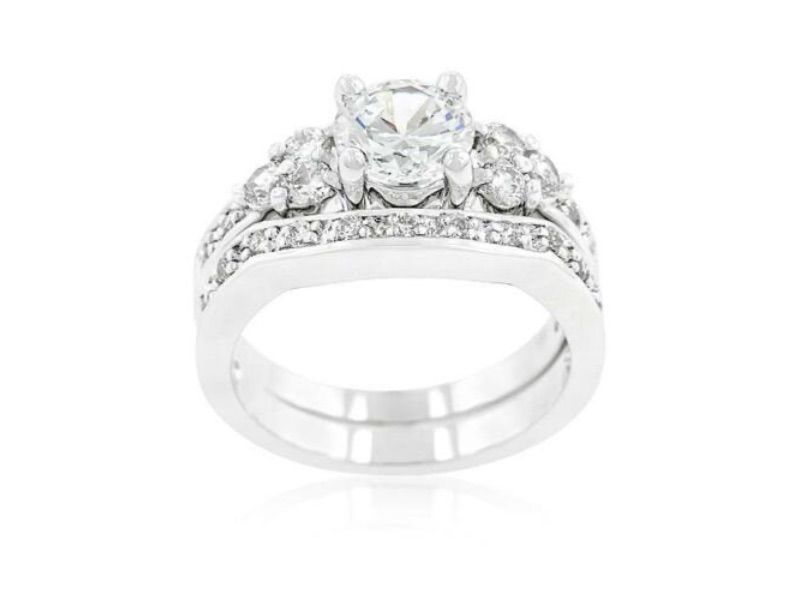 Broadway Jewellers-925 Sterling Silver- Trio Cubic Zirconia Tripset ...