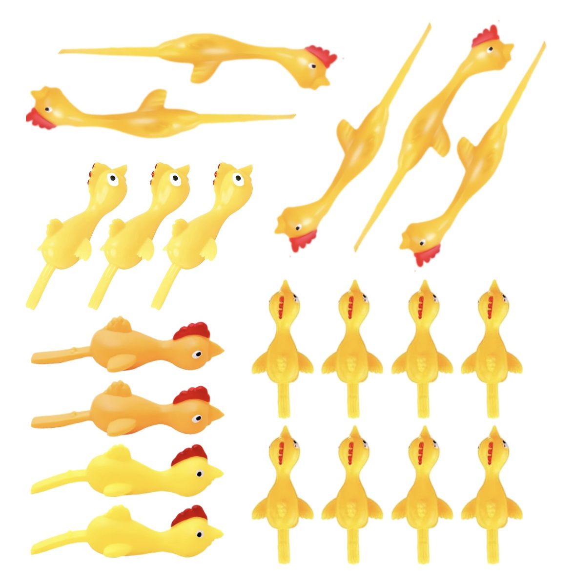 20 Stretchy Flying Finger Chickens to Catapult or Slingshot Around ...