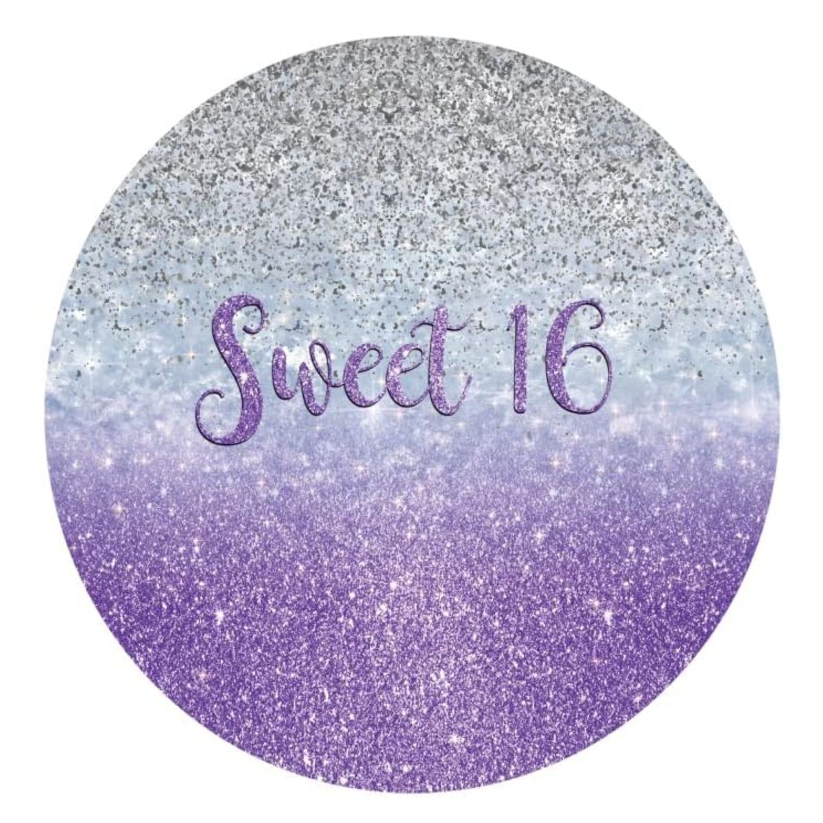 Sweet 16 Purple Round Wooden Vinyl Signage 40CM | Shop Today. Get it ...