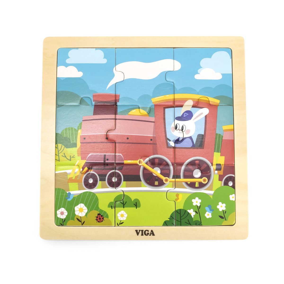 Viga Wooden 9 Piece Train Puzzle | Shop Today. Get it Tomorrow ...