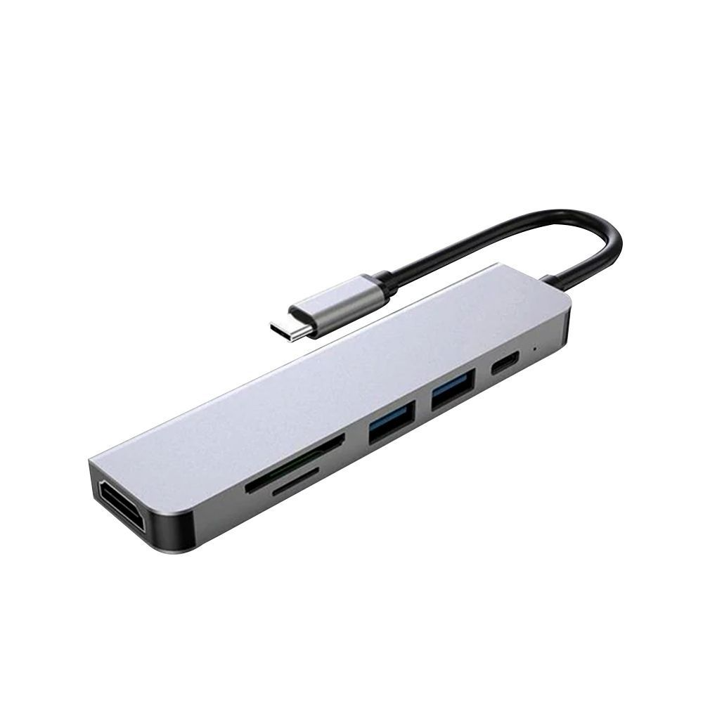 6 in 1 USB-C Hub For MacBook-Pro Type C Adapter | Shop Today. Get it ...