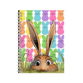 Peeking Grass A5 Notebook Spiral Lined Easter Graphic Notepad Present ...