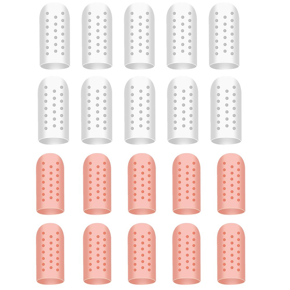 20 Pack Gel Finger Cots with Holes, Silicone Fingertip Caps | Shop ...